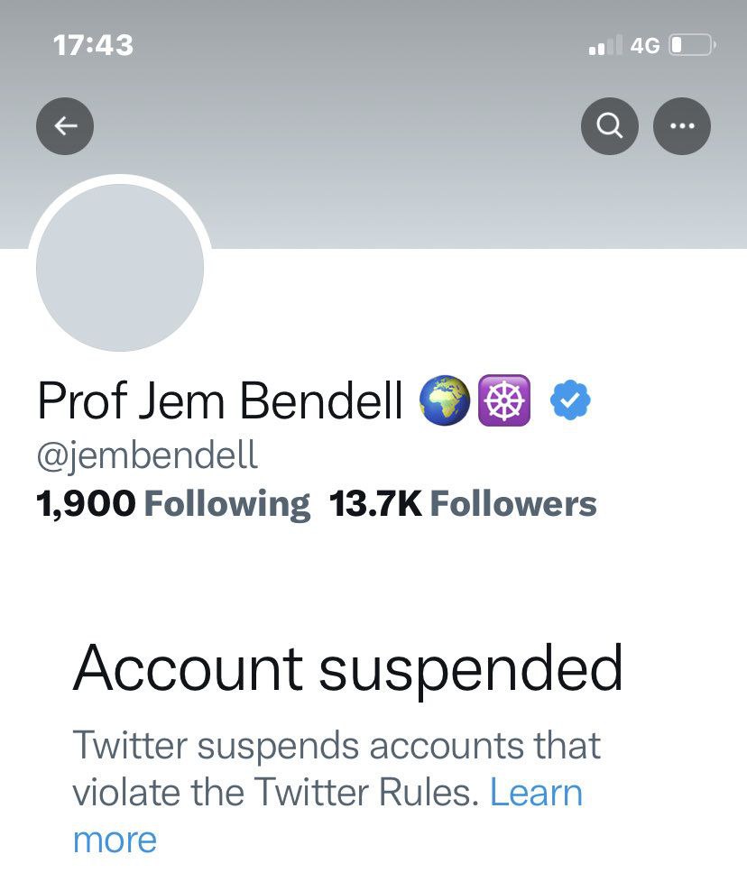 Be my twitter? – Prof Jem Bendell